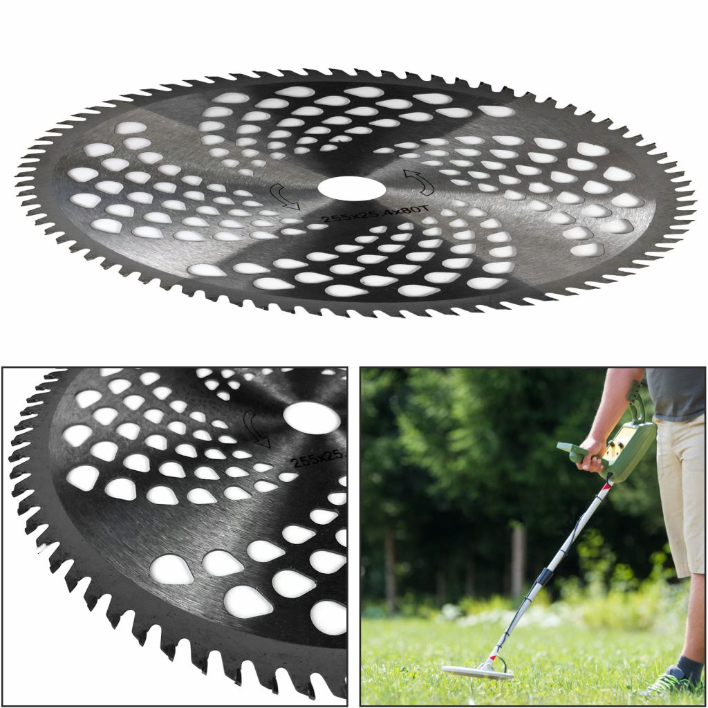 10″ x 80T Carbide Tip Brush Cutter Trimmer Blades with Universal ...